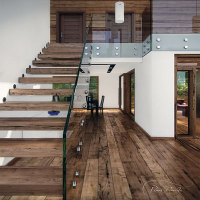 Commercial Solid Wood Spiral Staircase for Indoor