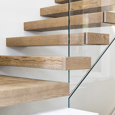 Commercial Solid Wood Spiral Staircase for Indoor