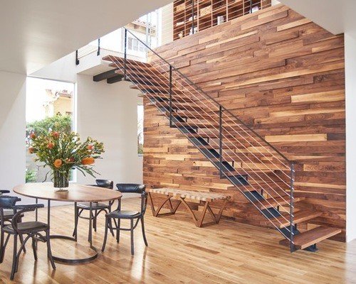 Luxury Wood Staircase with Staircase Railing