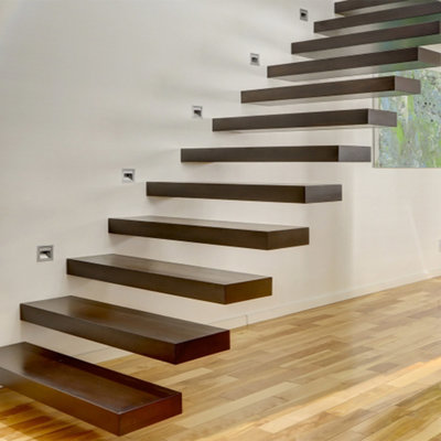 Glass railing Build Floating Stair