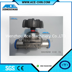 China Stainless Steel Manual Type Tank Bottom Valve 3 Way DN40 OD 1.5" Stainless Steel 316 Sanitary Diaphragm Valve supplier