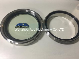 China Sanitary SS 2" Tank Union Sight glass With Buna+ PTFE Gasket  Sanitary Stainless Steel Union Visual Light Sight Glass supplier