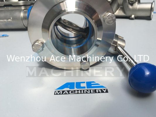Stainless Steel Manual Welded Three-Piece Butterfly Valve (ACE-DF-10) supplier