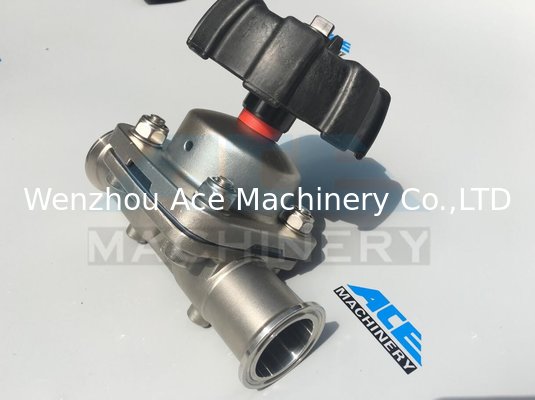 Sanitary Stainless Steel 3 Way U Type Diaphragm Valve (ACE-GMF-W1) supplier