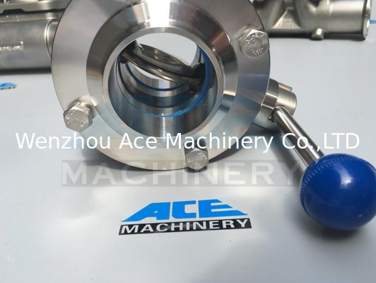 Sanitary Stainless Steel Butterfly Valve with Weld Ends (ACE-DF-2D) supplier