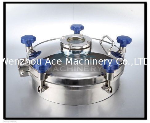 Sanitary Food Grade Non-Pressure Oval Manhole Cover In Stainless Steel Ss304 Or Ss316l supplier