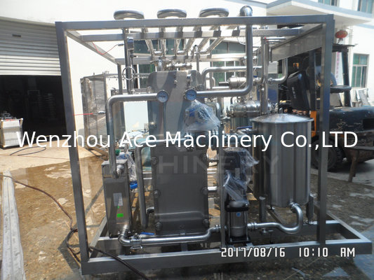 300L Small Stainless Steel Tubular Fruit Pulp Pasteurizer Tubular Type Pasteurizer Machine For Milk supplier