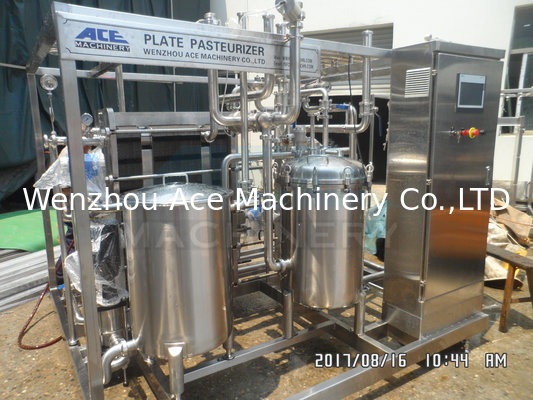 Type 1000L Fruit Juice Continuous Plate Pasteurizer Sterilization Machine Plate UHT Sterilizer supplier