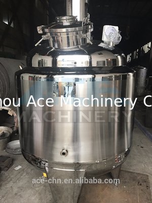 Stainless Steel Sanitary Steam Heating Mixing Tank Round Emulsion Mixing Tank, With 10 Years Experience supplier