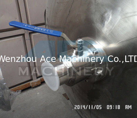 SS304 Two Motions Mixing Tanks With Platform 3000L Stainless Steel Mixing Tanks With Pump And Filter supplier