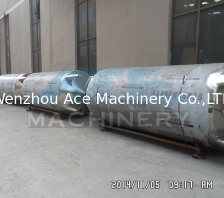 SS304 Two Motions Mixing Tanks With Platform 3000L Stainless Steel Mixing Tanks With Pump And Filter supplier