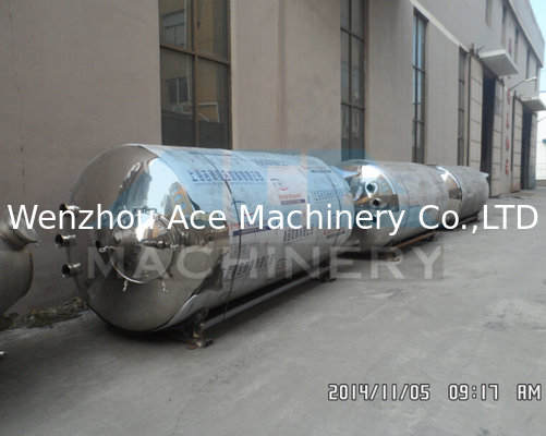 SS304 Two Motions Mixing Tanks With Platform 3000L Stainless Steel Mixing Tanks With Pump And Filter supplier
