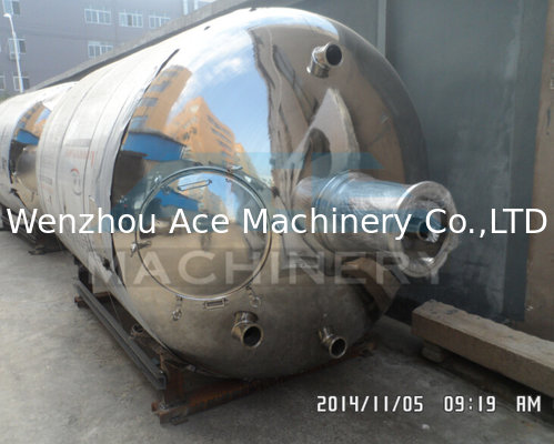 SS304 Two Motions Mixing Tanks With Platform 3000L Stainless Steel Mixing Tanks With Pump And Filter supplier