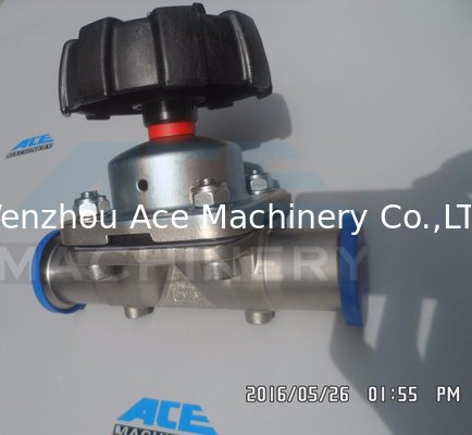 Fully Stocked Sanitary 316L Stainless Steel Manual/ Pneumatic Diaphragm Valve Diaphragm Valve with Drain supplier