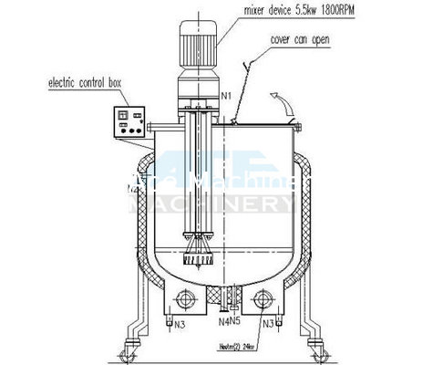 Softgel Gelatin Stainless Steel Service Tank Blending Vessel For Pharmacy Production supplier