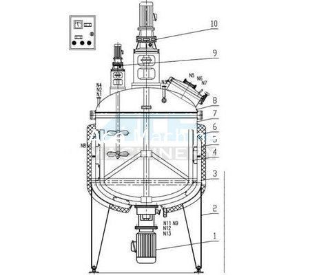 Softgel Gelatin Stainless Steel Service Tank Blending Vessel For Pharmacy Production supplier