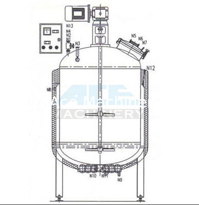 Hydraulic Lifiting Vacuum Emulsifying Making Machine China Gelatin Mixing Tank For Sale supplier