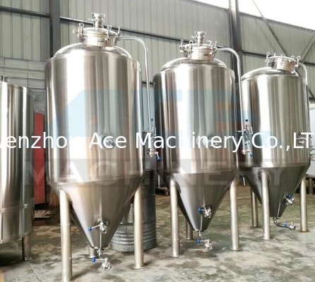1000L Stainless Steel Beer Fermentation Tank, Fermenting Equipment 1000l Conical Beer Fermentator supplier