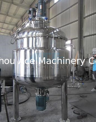 Stainless Steel Mixing Tank with Agitator 500L 1000L Steam Jacket Heating And Cooling Mixing Tank supplier