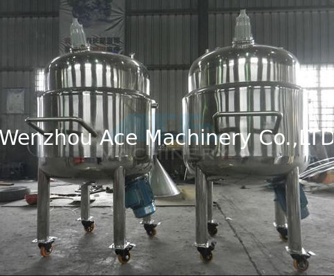 Stainless Steel Mixing Tank with Agitator 500L 1000L Steam Jacket Heating And Cooling Mixing Tank supplier