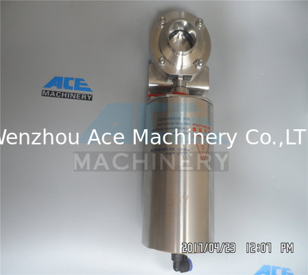 Sanitary Medium Pressure 1/2-10 Motorized Pneumatic Butterfly Valve supplier