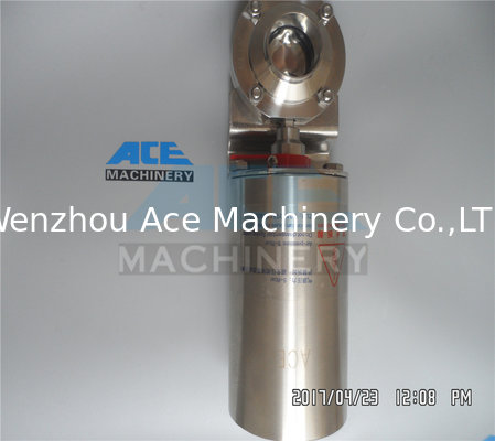 Sanitary Medium Pressure 1/2-10 Motorized Pneumatic Butterfly Valve supplier