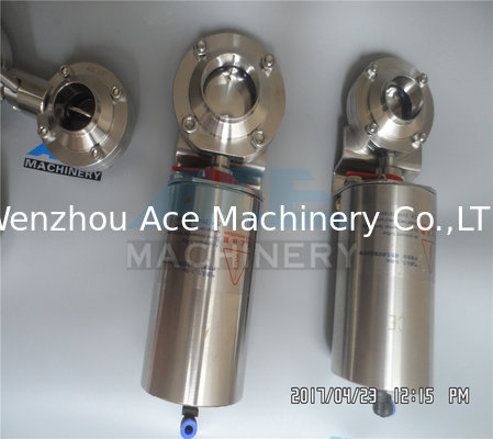 Stainless Steel 304 316L Tri Clamp Manual/ Pneumatic Sanitary Butterfly Valve supplier