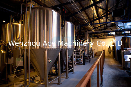 1000L Red Copper Shell Inner Stainless Steel Three Vessels Brewhouse supplier
