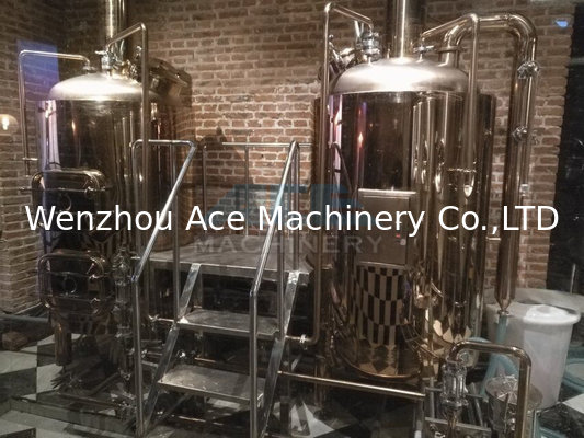 1000L Red Copper Shell Inner Stainless Steel Three Vessels Brewhouse supplier
