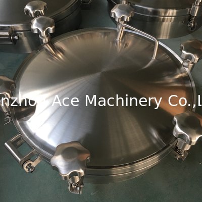Food Grade Tank Manway Cover Stainless Steel Flange Sight Glass Dn400 supplier