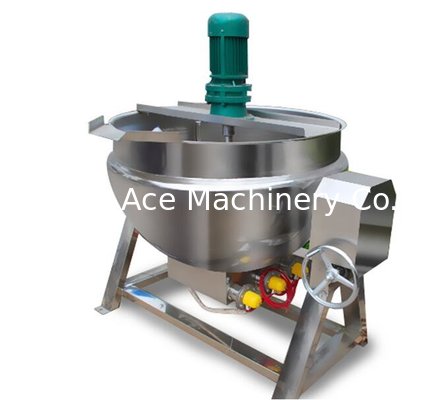 Tilting Jacket Cooking Mixing Kettle Gas Cooker Mixer/Hot Sauce Jacket Kettle with Mixer supplier