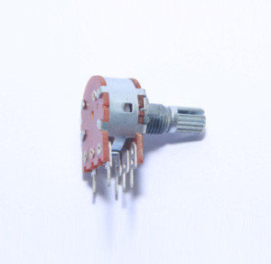 16mm rotary potentiometer, carton potentiometer with metal shaft, potentiometer with switch