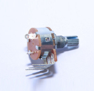 16mm rotary potentiometer, carton potentiometer with metal shaft, potentiometer with switch