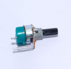 16mm rotary potentiometer, carton potentiometer with metal shaft, potentiometer with switch
