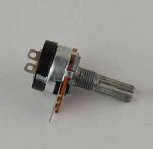 16mm rotary potentiometer, carton potentiometer with metal shaft, potentiometer with switch