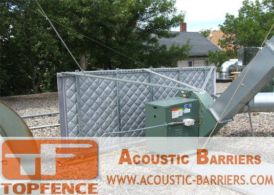 portable noise barriers sounding insulation blanket for 1.625 "6' x 12' temporary chain link fence chain mesh 2.5"x2.5" supplier