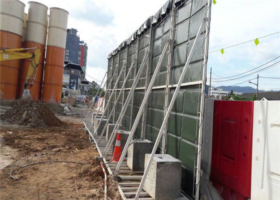Temporary Sound Acoustic Barrier Mat Temporary Fencing Hire Sound Vinyl Barrier for Metal Cut Saw in Construction Sites supplier