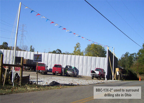 Green outdoor sound barrier walls residential Application 3"x12' x 2pcs for 6'x12' temporary chain link fence supplier