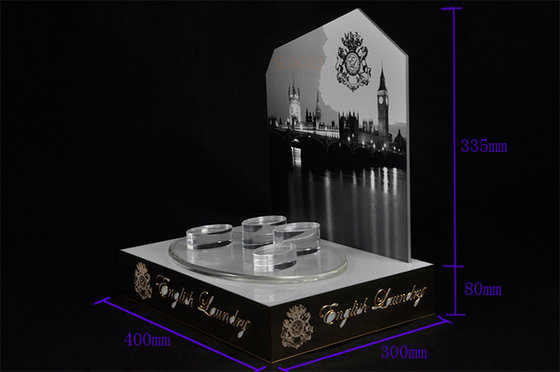 White Advertising Acrylic Display Stand Retail Store Shelving 400×300×415 mm