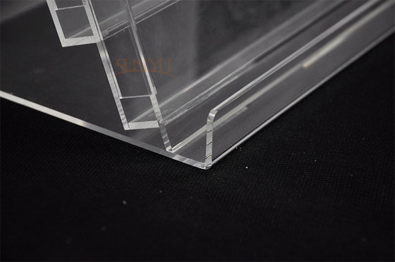Plastic Brochure Holder Stand More Layer Slant With Small Compartment