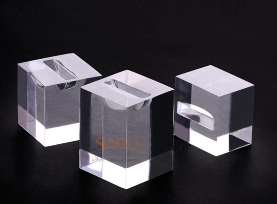 Acrylic Jewellery Display Stands Diamond Ring Ring Display Tray Plinth Cube Crystal Shrink