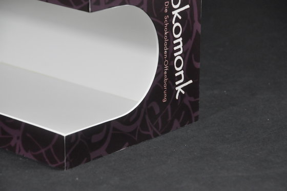 White Acrylic Chocolate Display Stand , Food Service Trays Stickers Available