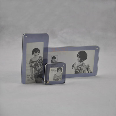 Souvenir Customized Picture Frames Magnetic Displays Double Sided Insert Photo