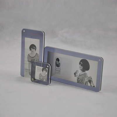 Souvenir Customized Picture Frames Magnetic Displays Double Sided Insert Photo