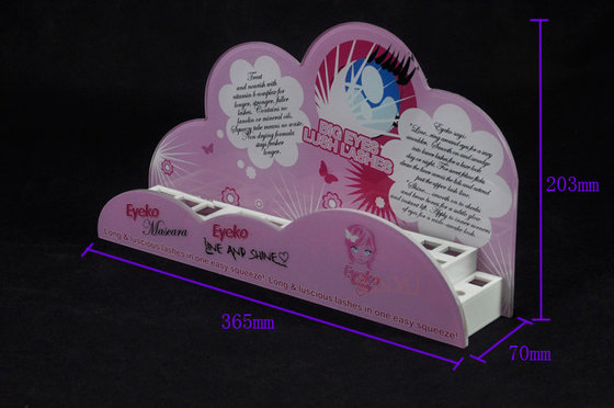 Cosmetic Organizer Countertop Eyeshadow Display Stand Printing Pink Cartoon Logo