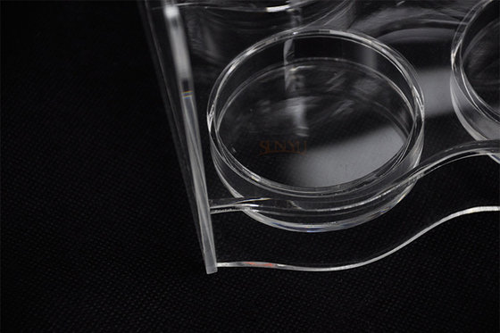 Clear Acrylic Cosmetic Makeup Organizer , Cosmetic Retail Displays Promtion Tabletop