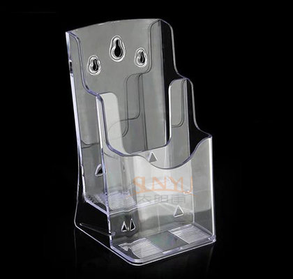2 Layers Acrylic Brochure Holders Leaflet Display Transparent Light