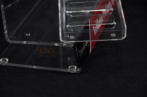 Plastic Acrylic Makeup Display Stand / Perfume Bottle Display Tray Stand More Compartments