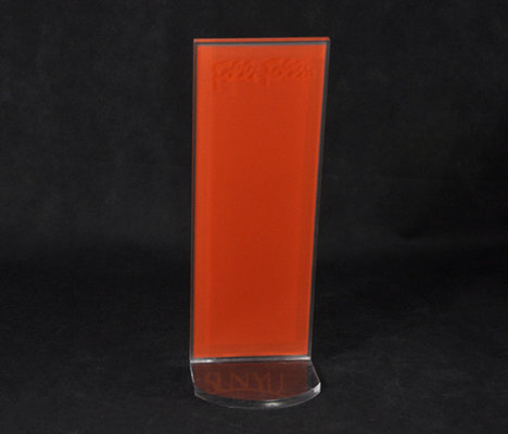 Slant Beauty 5MM Clear Acrylic Floor Display Stands Double Sides With Mirrored Panel