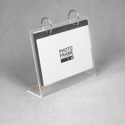 A5 Plastic Custom Picture Frames Acrylic Desk Calendar Stand L Shaped